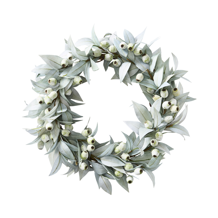 Silver Gum Nut Wreath | Adairs