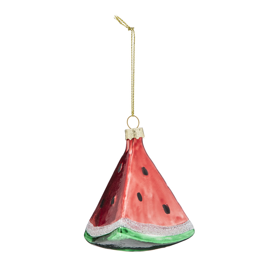 Watermelon Antiqued Glass Decoration | Adairs