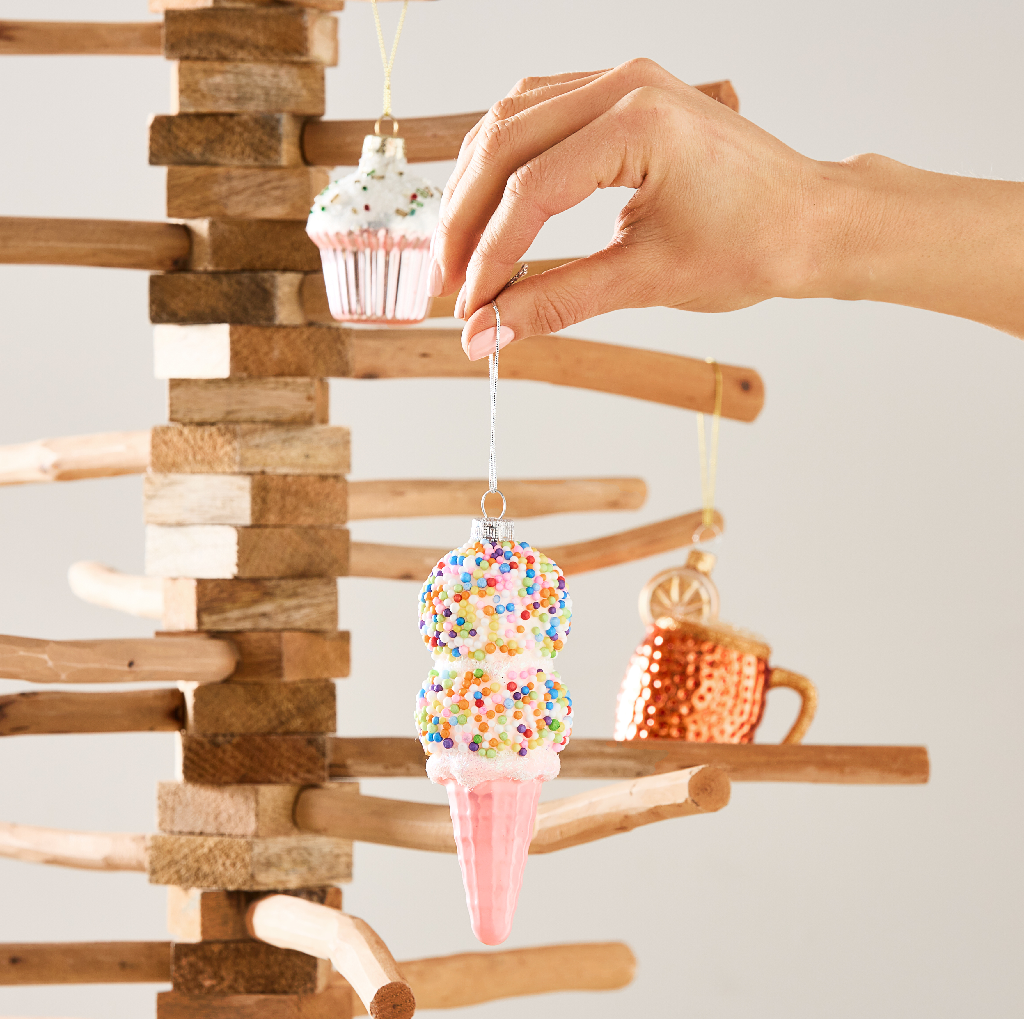Vintage Freckle Ice Cream Glass Decoration | Adairs