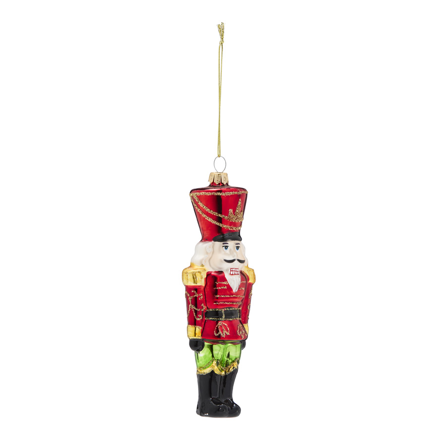 Vintage Nutcracker Glass Decoration | Adairs