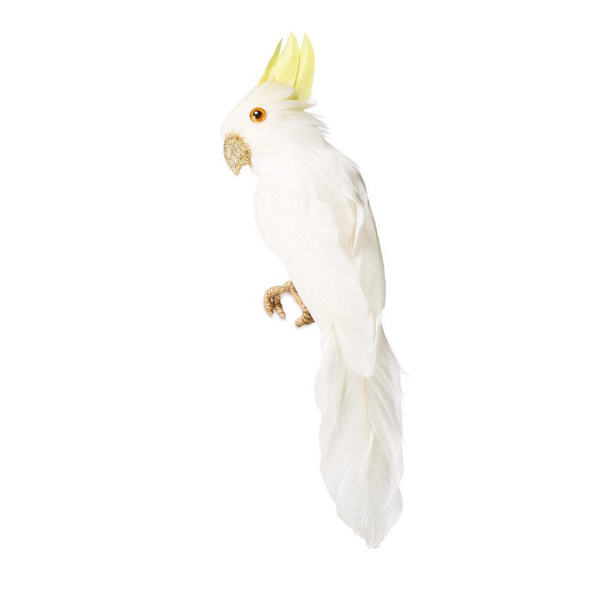 Cockatoo Feather Bird Tree Topper | Adairs
