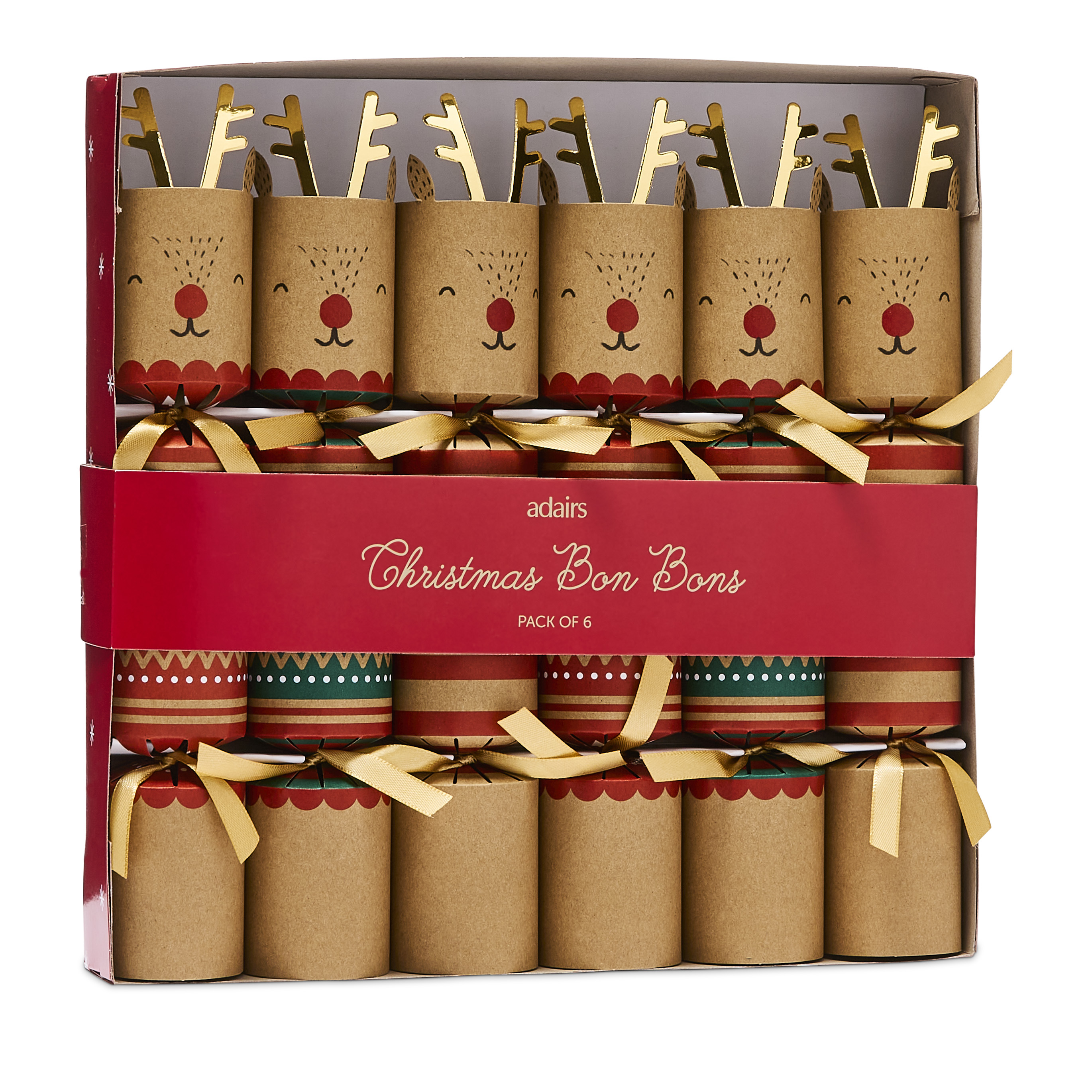 Reindeer Christmas Bon Bons 6 Pack | Adairs