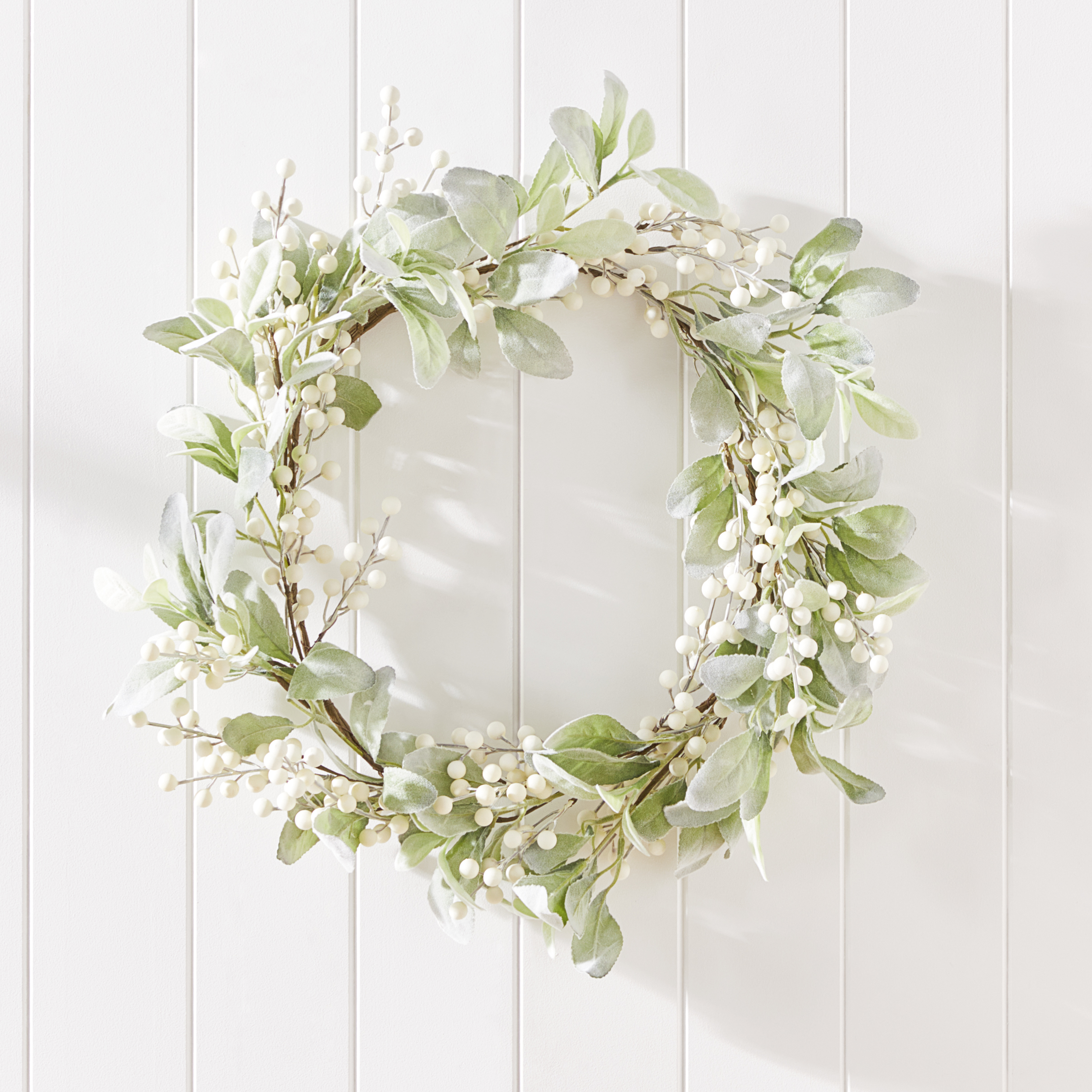 Sage & White Sage Berry Wreath | Adairs