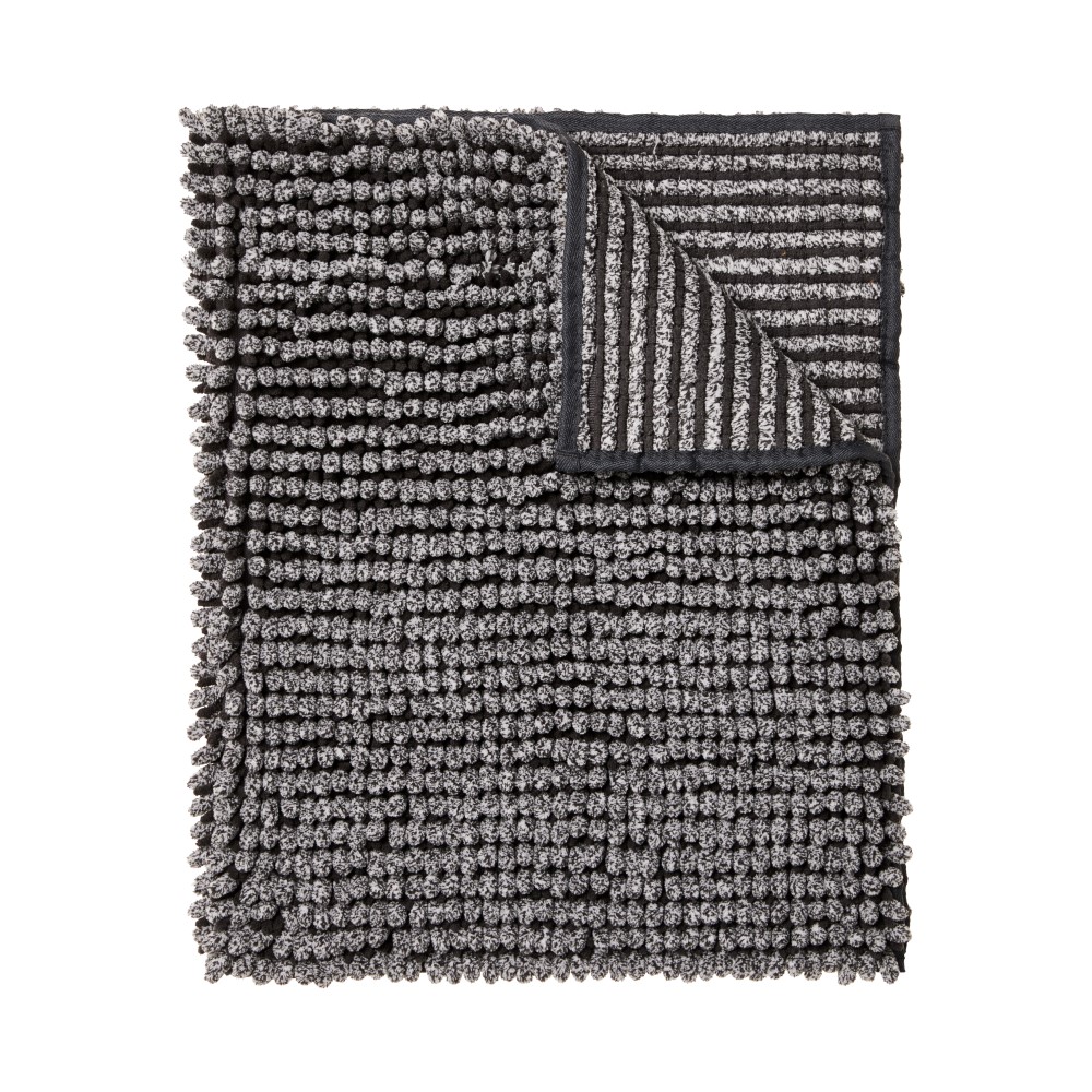 Microplush Graphite Marle Bobble Bath Mat | Adairs