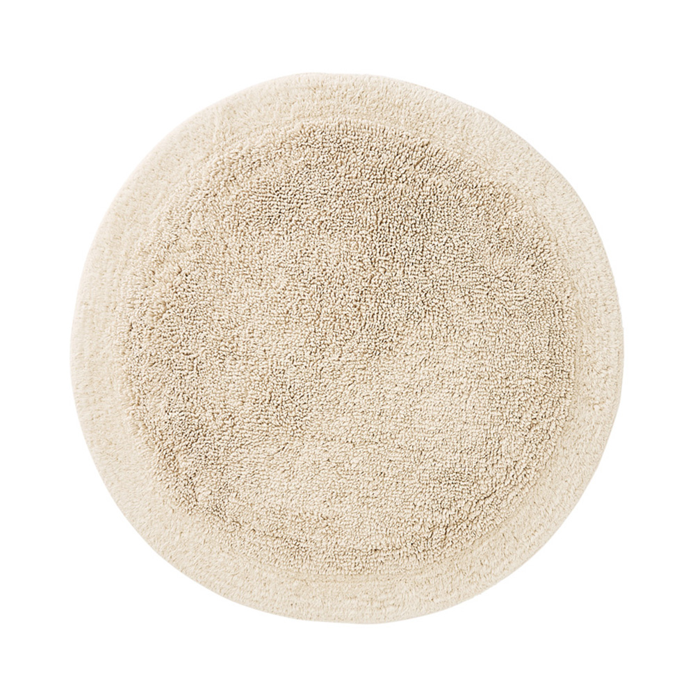 Nicola Beach Combed Cotton Circle Bath Mat | Adairs