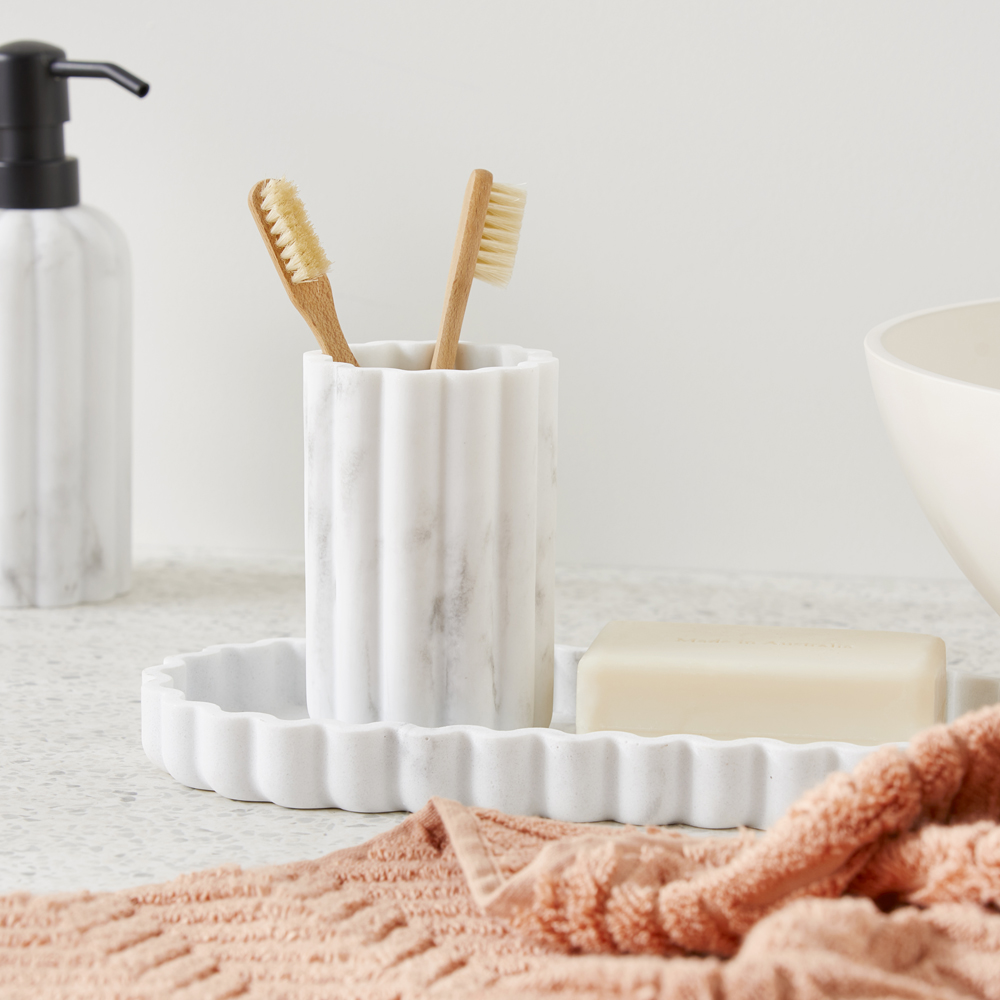 Delphine Marble Bathroom Accessories | Adairs