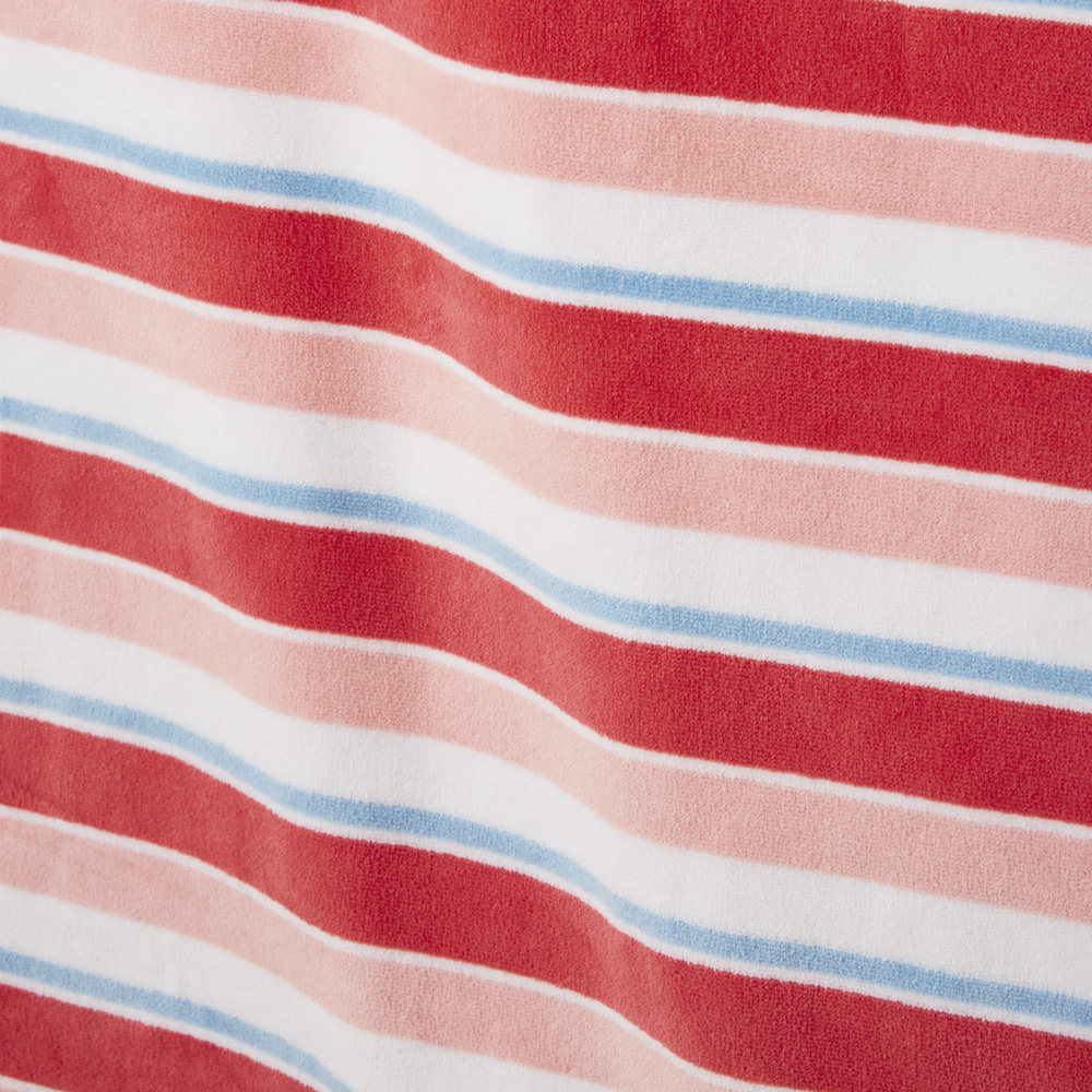 Velour Ocean Stripe Red Beach Towel | Adairs
