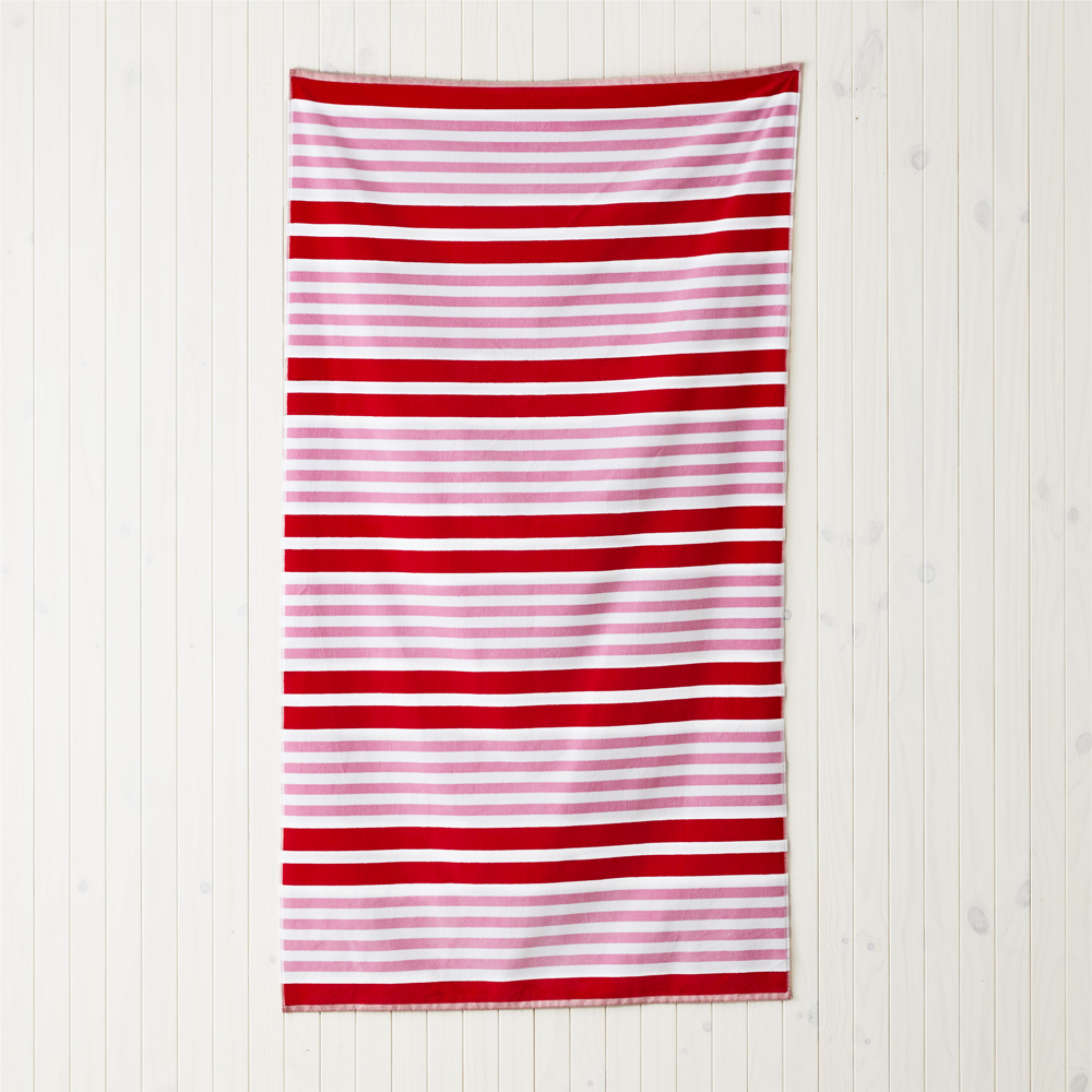 Sea Stripe Red Sand Free Beach Towel | Adairs