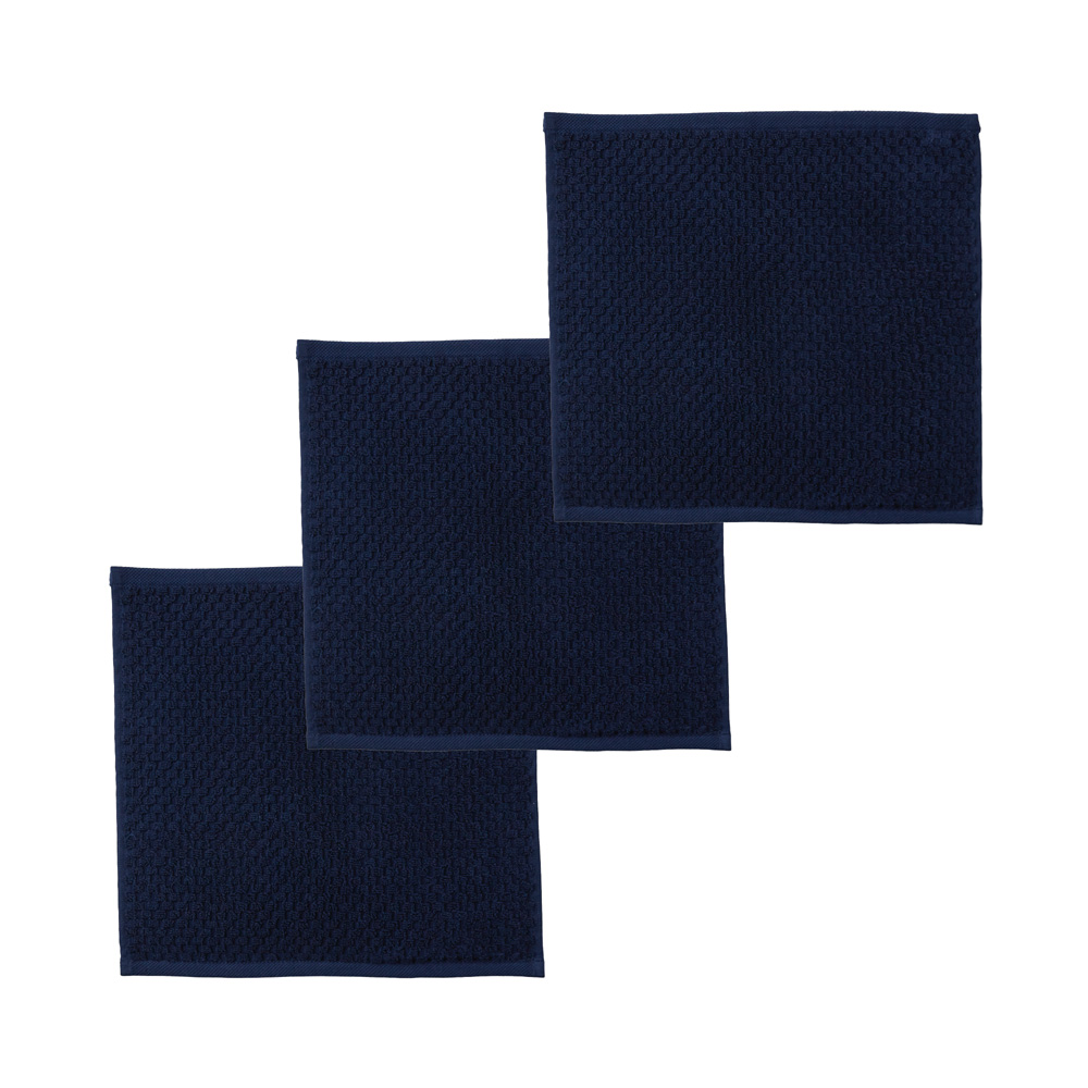 Morgan Soft Grey Face Washer Pack of 3 | Adairs