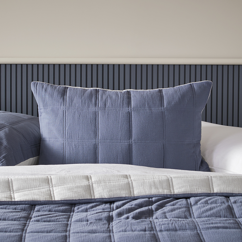 Crinkle Cotton Denim Quilted Coverlet Separates | Adairs