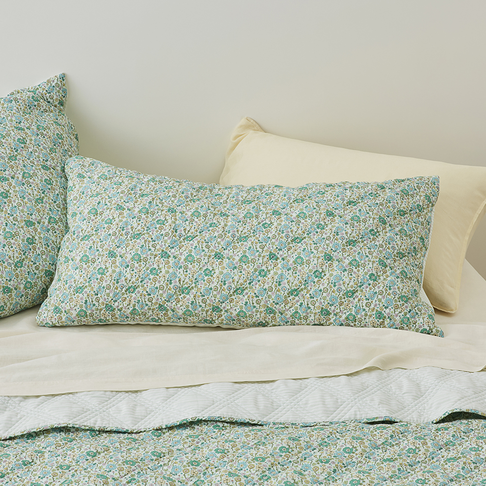 Ida Floral Printed Quilted Pillowcases | Adairs