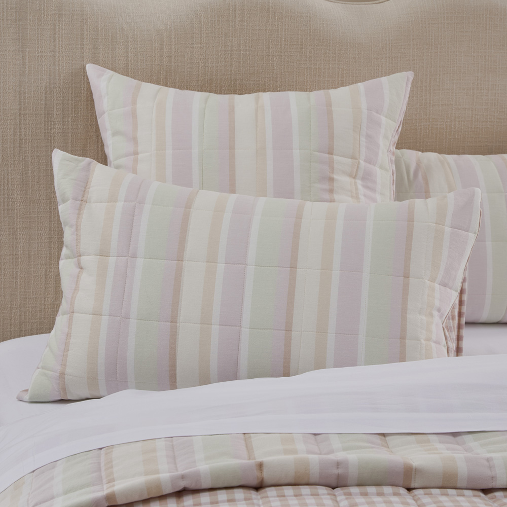 Neapolitan Stripe Quilted Pillowcases | Adairs