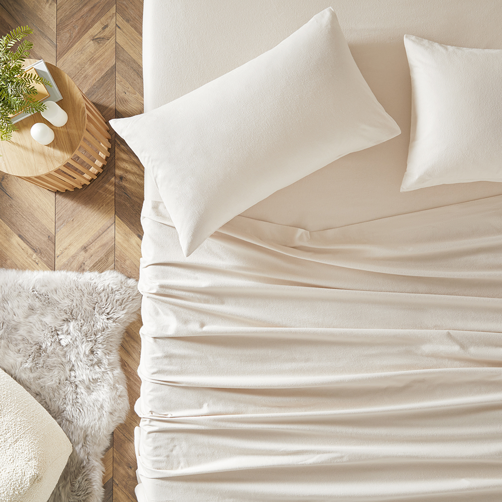 Flannelette Sand Plain Dye Sheet Set | Adairs