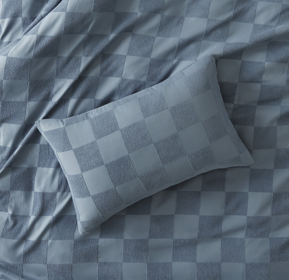 Checkerboard Denim Quilt Cover Set + Separates | Adairs