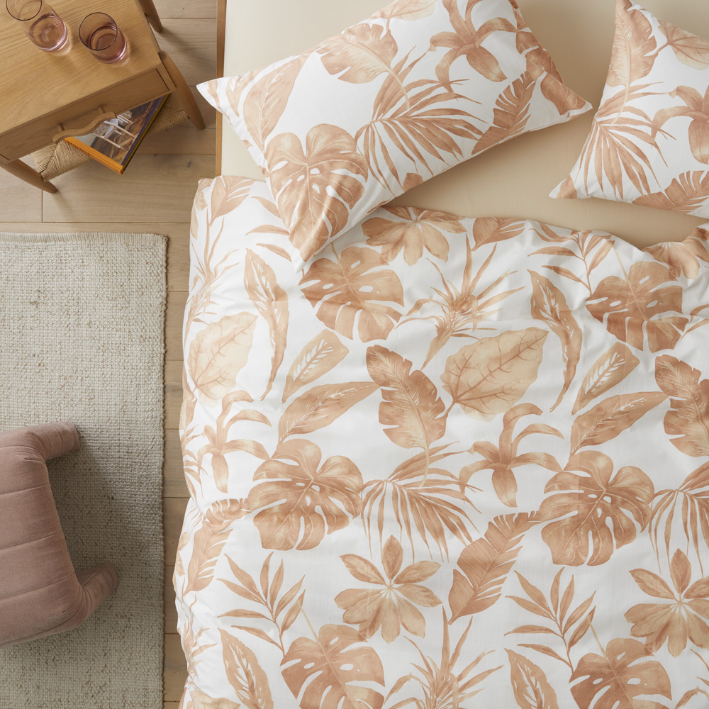 Desert Palm Earth Quilt Cover Set | Adairs