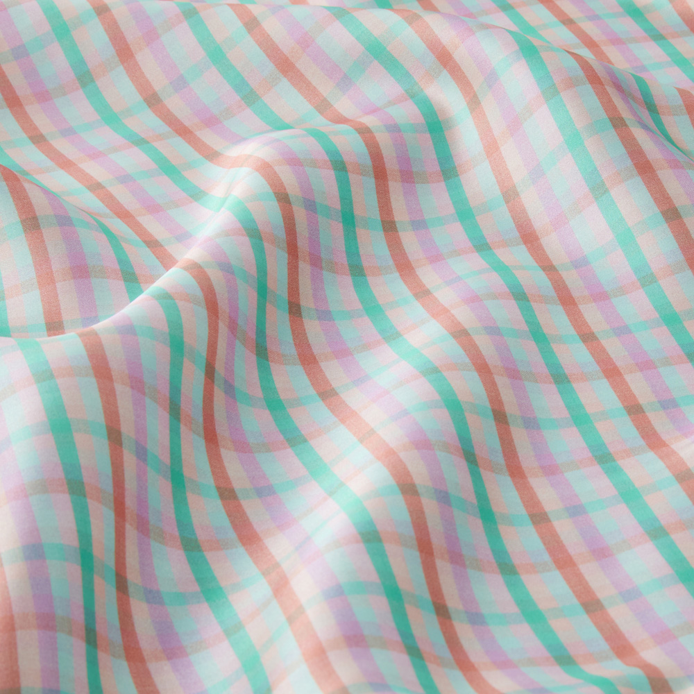 Bright Check Pure Silk Printed Pillowcase | Adairs