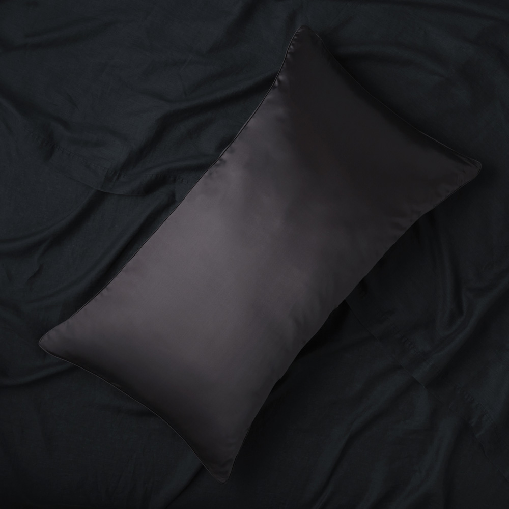 Pure Silk Black Pillowcases | Adairs