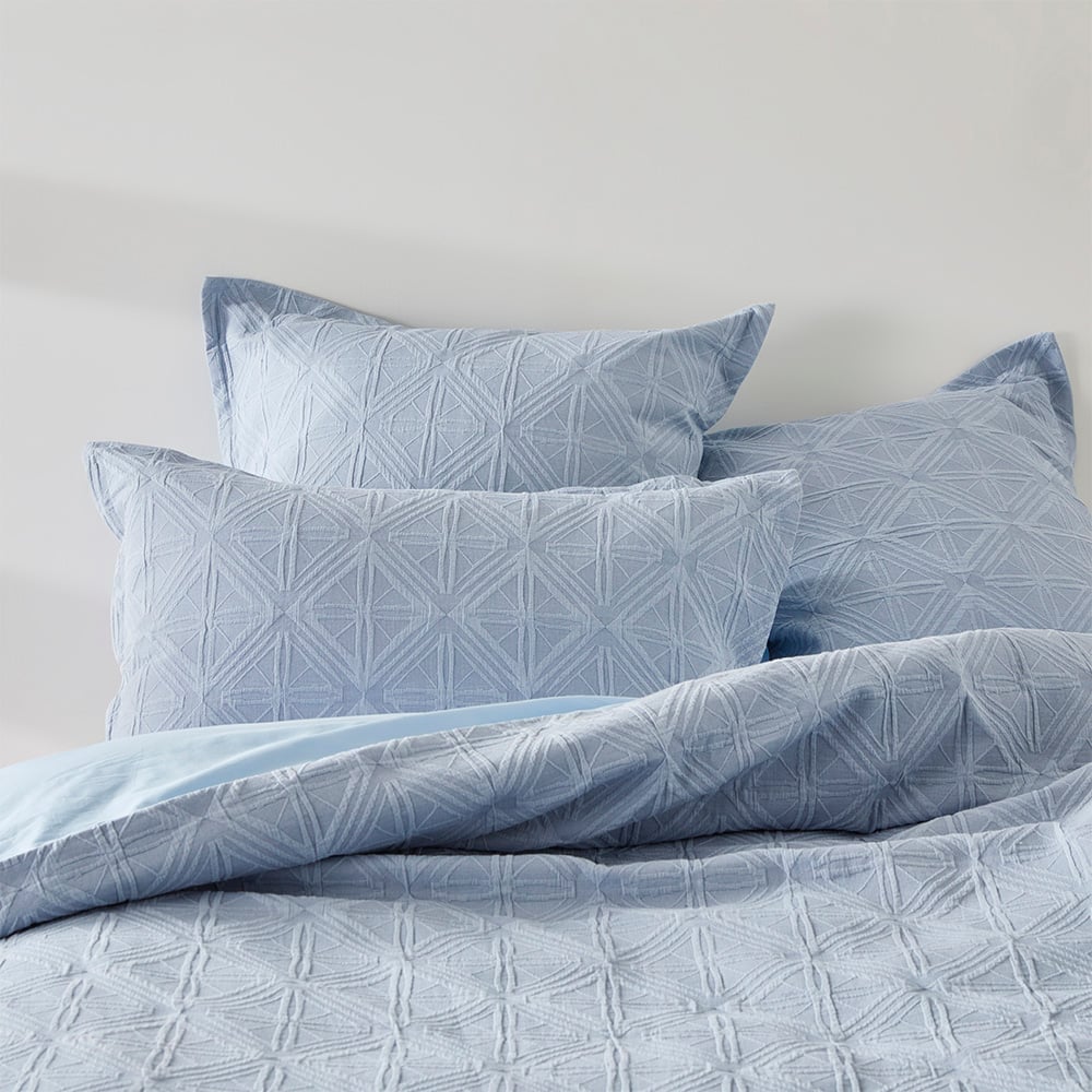 Villa Matelesse Chambray Quilt Cover Separates | Adairs
