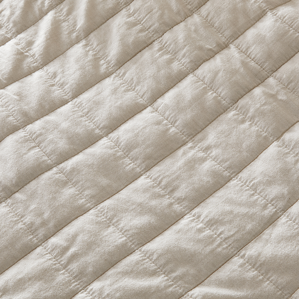 Mosman Sand Quilted Quilt Cover | Bedroom | Adairs