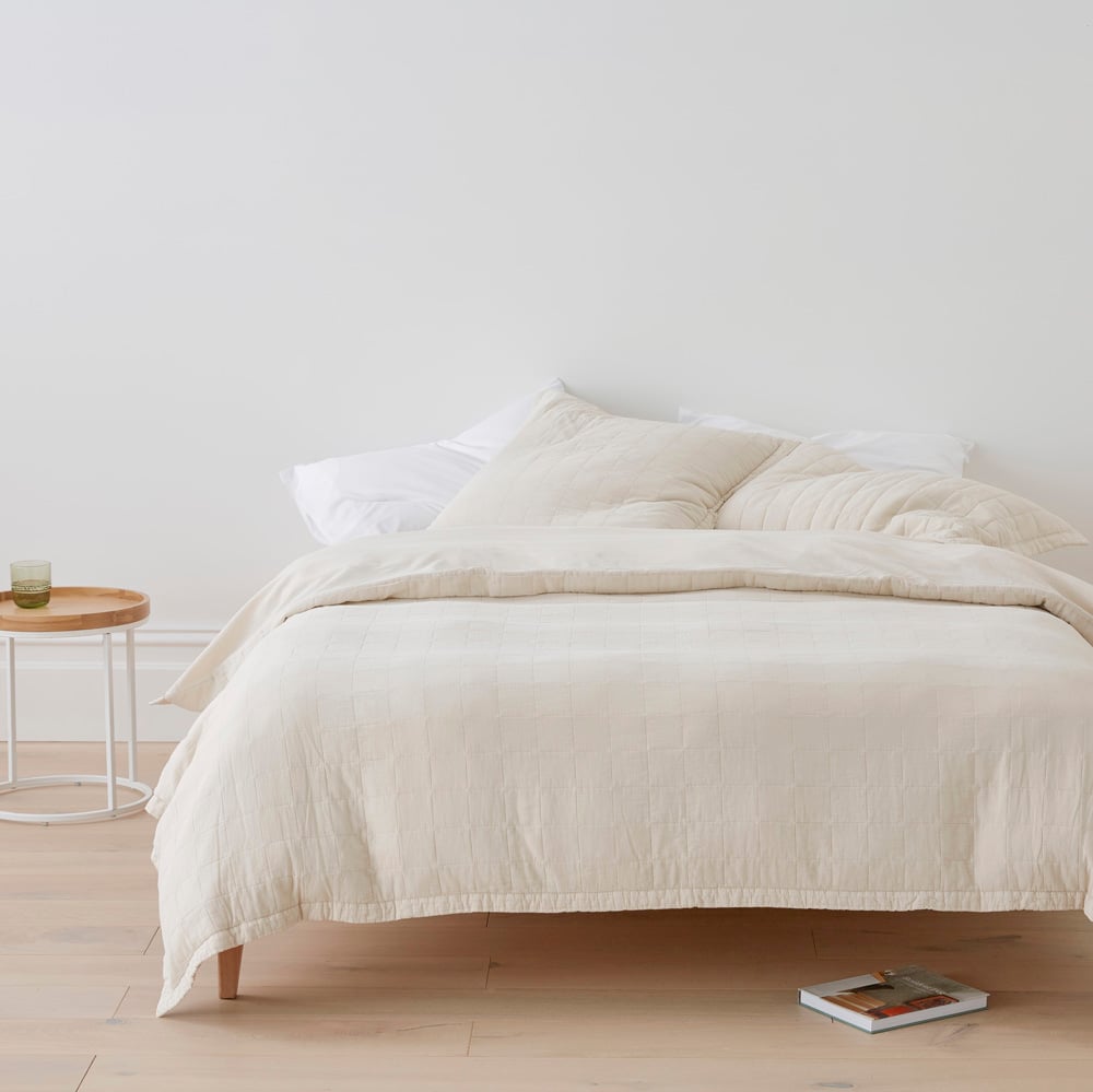 Mosman Sand Quilted Quilt Cover | Bedroom | Adairs
