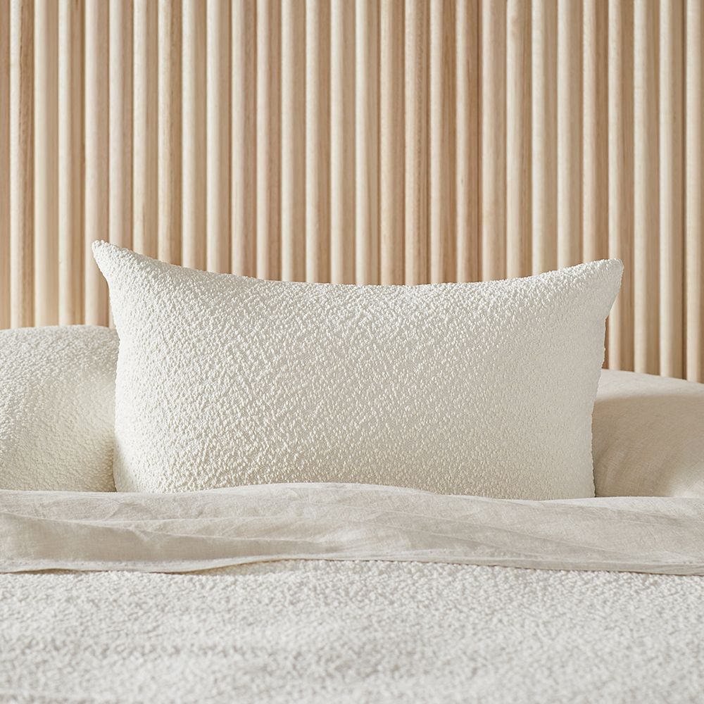 Blake Off White Boucle Pillowcases | Adairs