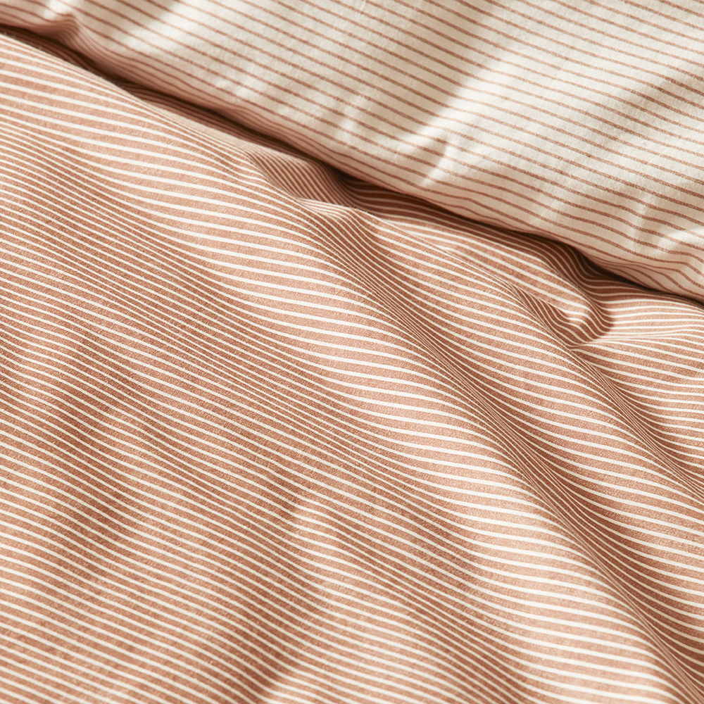 Stonewashed Cotton Printed Earth Stripe Quilt Cover Separates | Adairs