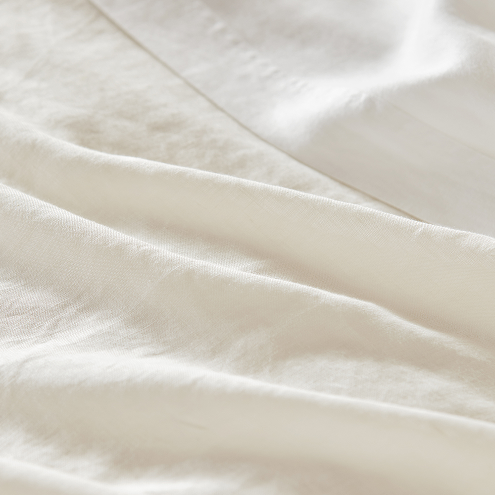 Vintage Washed Linen Pearl Quilt Cover Separates | Adairs