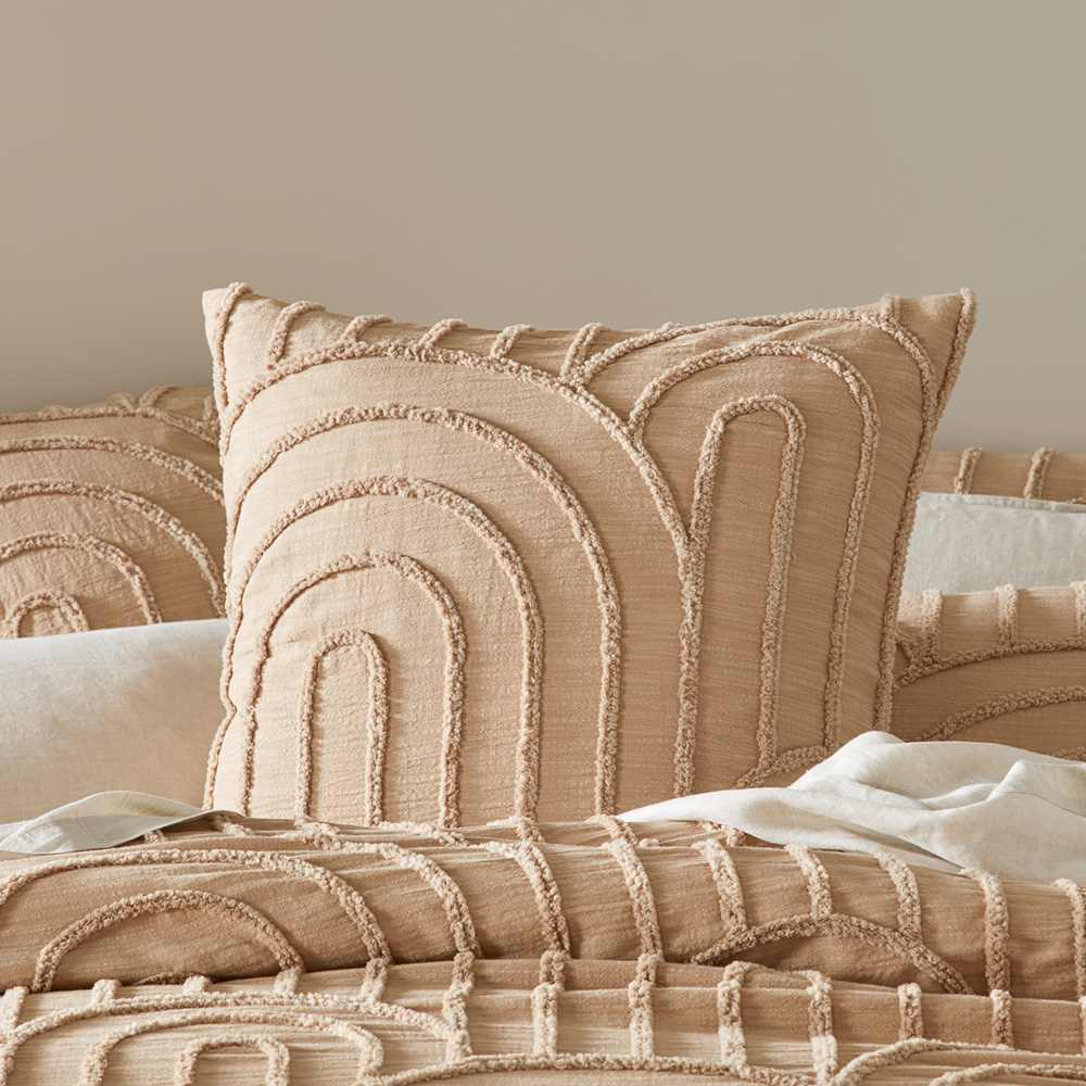 Archie Nougat Tufted Quilt Cover Separates | Adairs