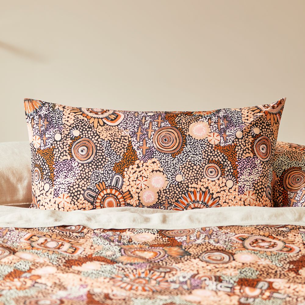 Cungelella Sandstone Wadjin Pillowcases | Adairs
