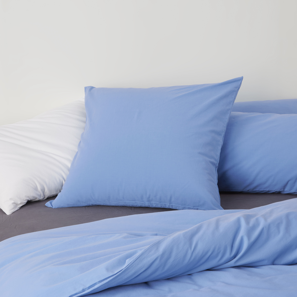 Stonewashed Cotton French Blue Quilt Cover Separates | Adairs