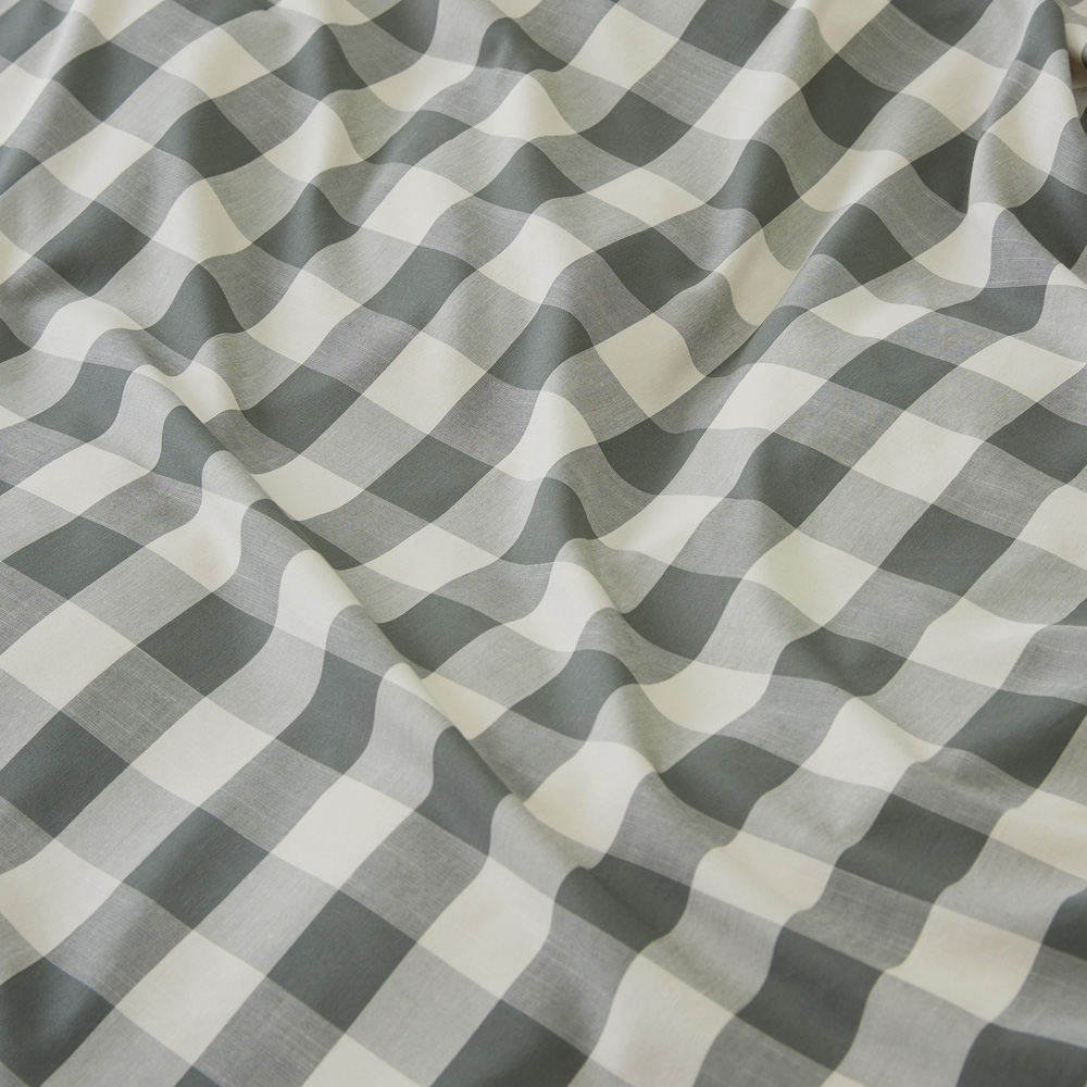 Bamboo Linen Cypress Check Quilt Cover Separates | Adairs