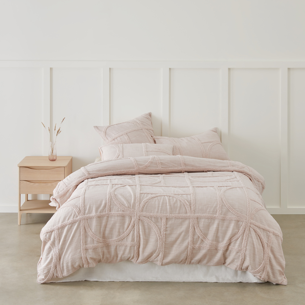 Morrison Ash Violet Tufted Quilt Cover Separates | Adairs