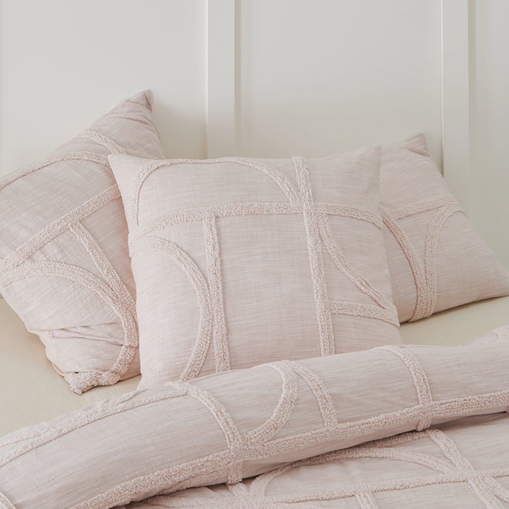 Morrison Ash Violet Tufted Quilt Cover Separates | Adairs