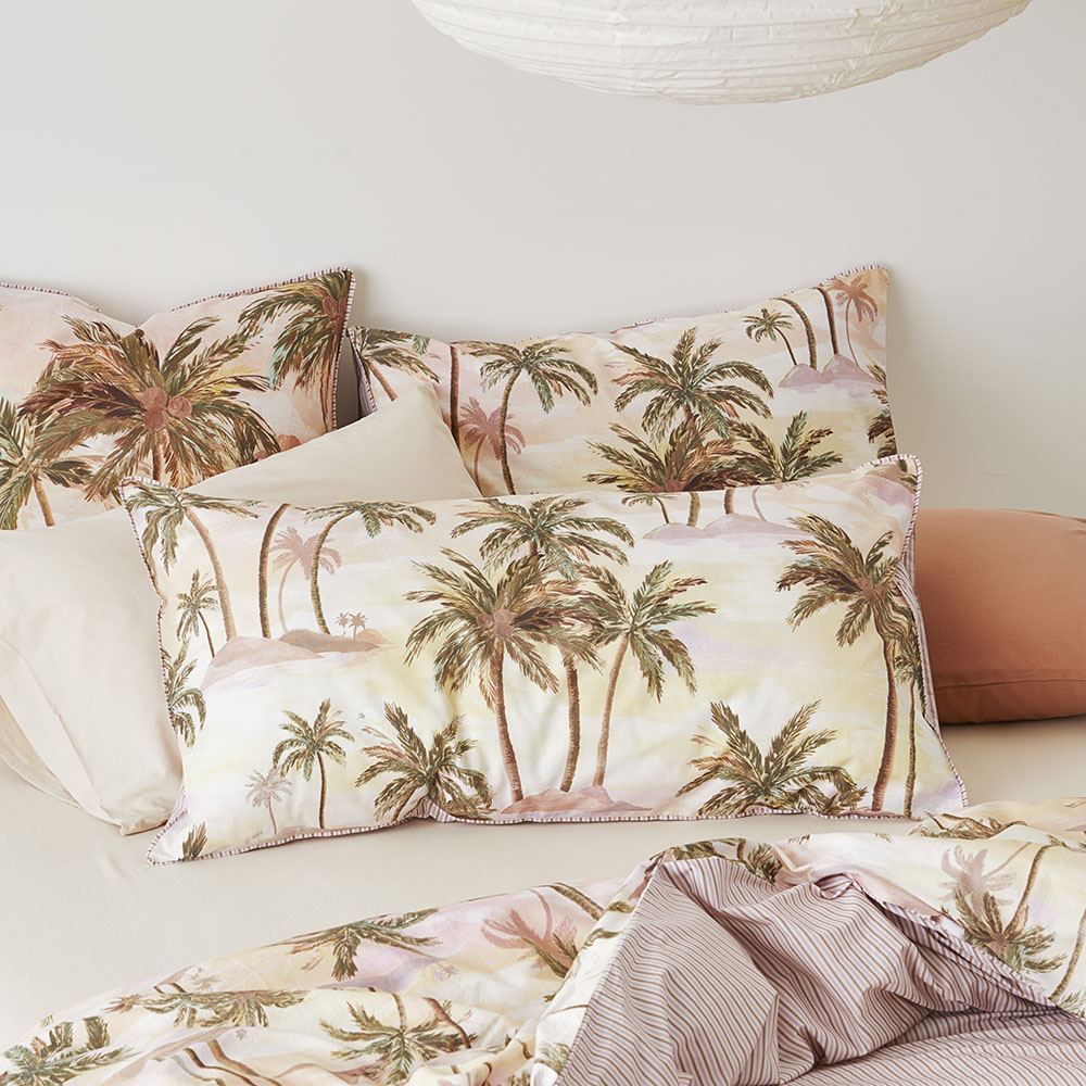 Sunset Palm Quilt Cover Set + Separates | Adairs