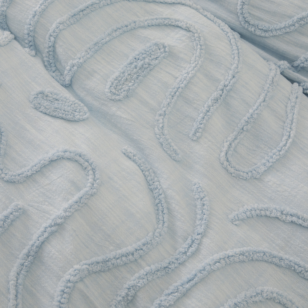 Swirl Sky Blue Tufted Pillowcases | Adairs