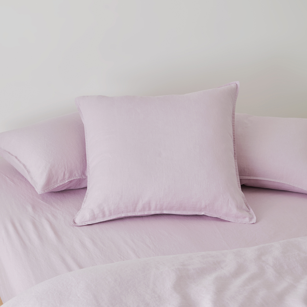 Vintage Washed Linen Mauve Quilt Cover Separates | Adairs