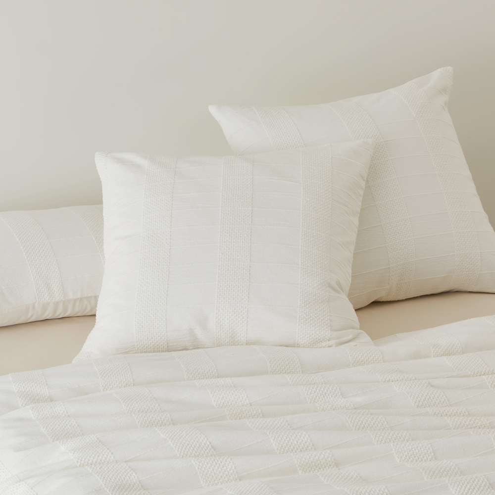 Hervey Off White Quilt Cover Set + Separates | Adairs