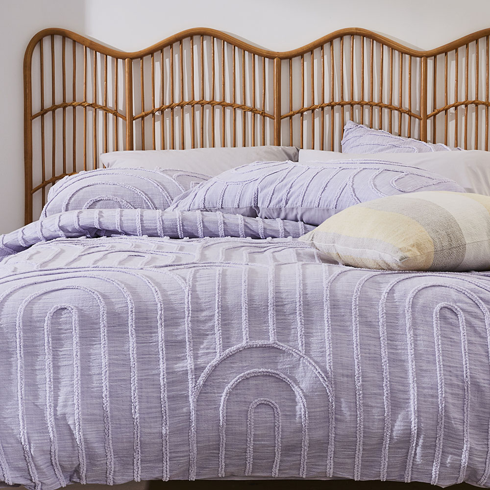 Archie Tufted Lilac Quilt Cover Separates | Adairs