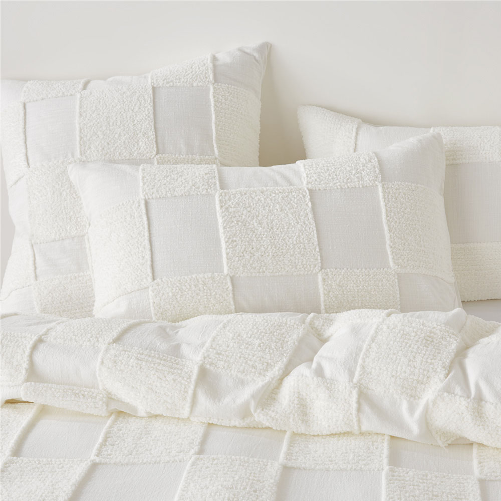 Hana Tufted White Pillowcases | Adairs