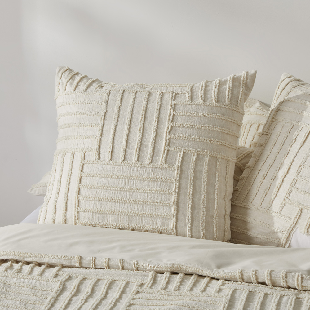 Drew Natural Tufted Quilt Cover Separates | Adairs