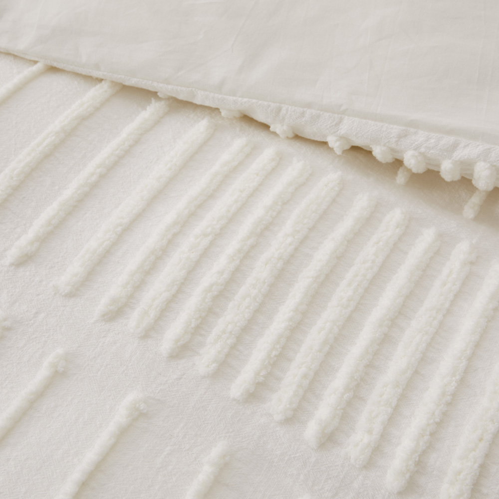 Cody White Tufted Quilt Cover Separates | Adairs