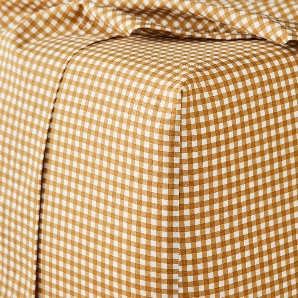 Stonewashed Cotton Printed Gold Gingham Sheet Separates | Adairs