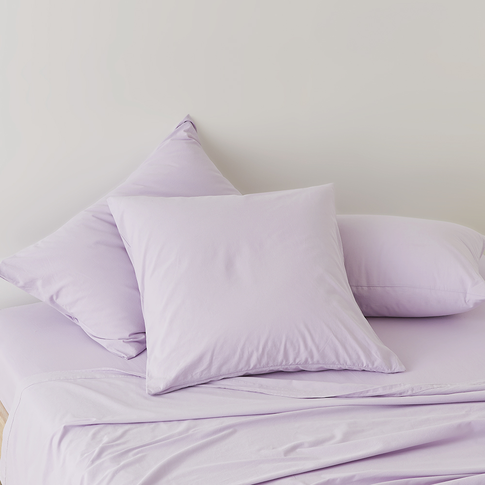 Stonewashed Cotton Lilac Sheet Separates | Adairs