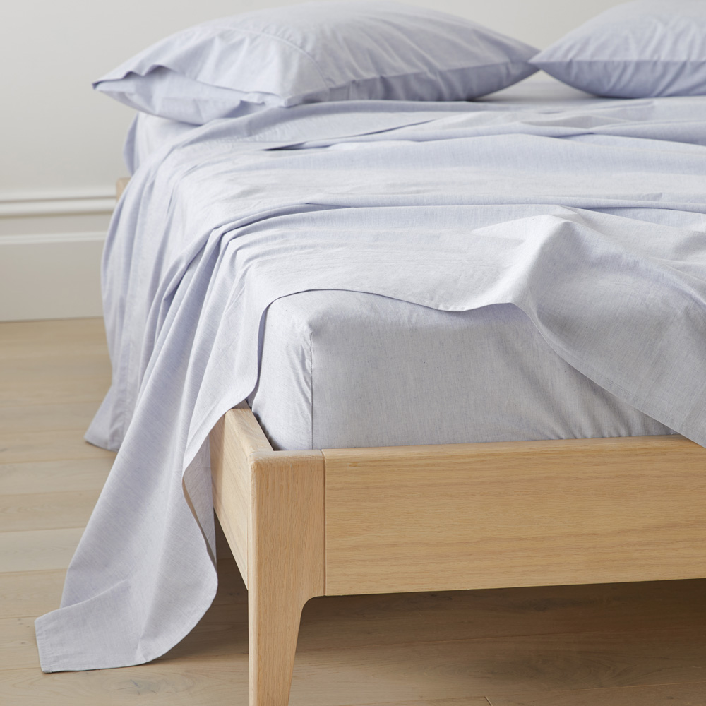 Fresh Yarn Dyed Blue Marle Sheet Set | Adairs