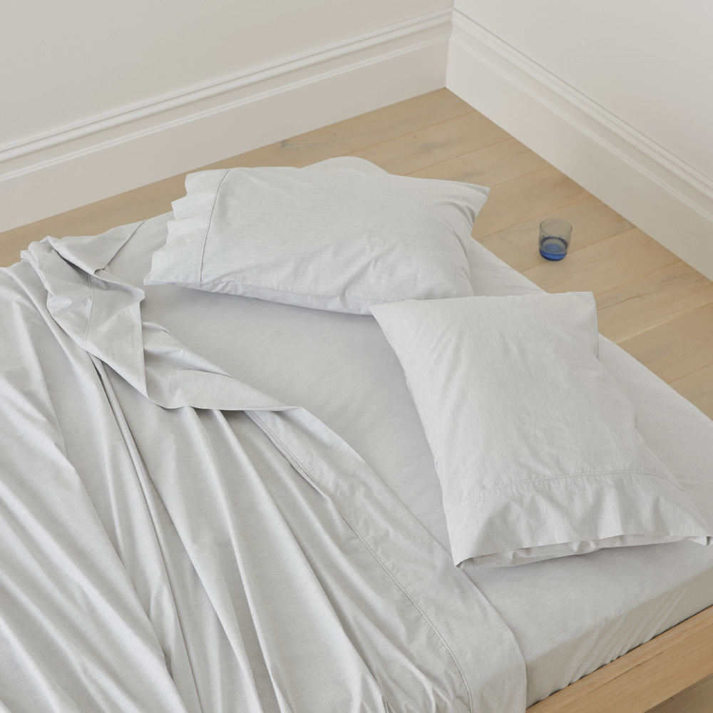 Fresh Yarn Dyed Grey Marle Sheet Set | Adairs