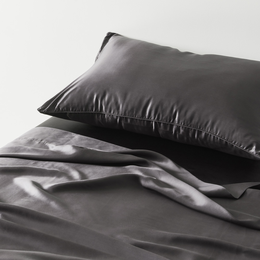 Pure Silk Black Sheet Set | Adairs