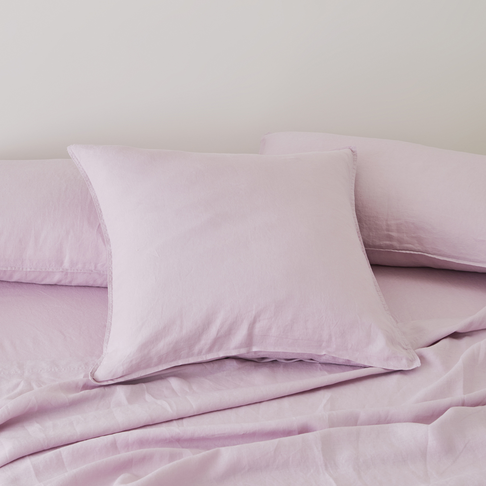 Vintage Washed Linen Mauve Sheet Separates | Adairs