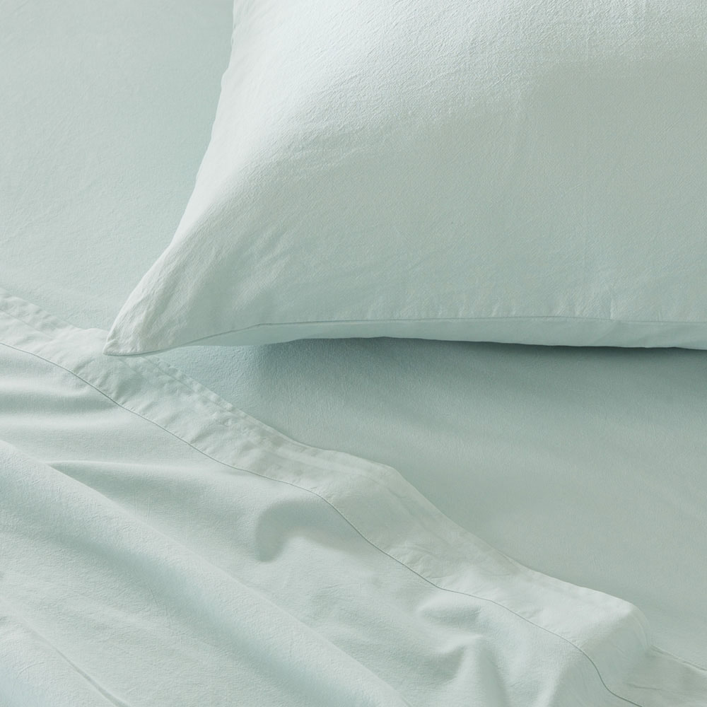 Stonewashed Cotton Mint Sheet Separates | Adairs