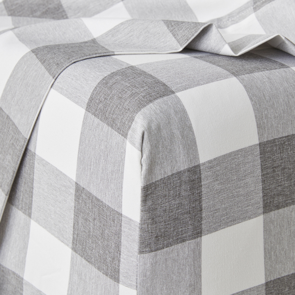 Phoenix Grey Check Printed Sheet Set | Adairs