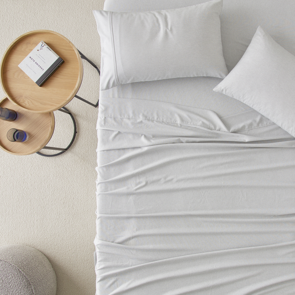 Phoenix Grey Stripe Printed Sheet Set | Adairs